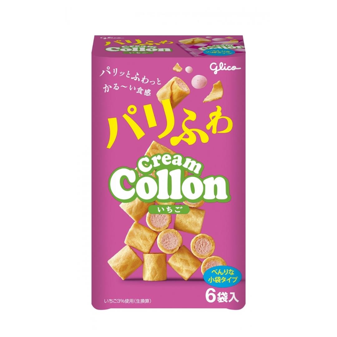 (Case) Glico Cream Collon Wafer Roll (Strawberry Flavour) 81g*50 ...